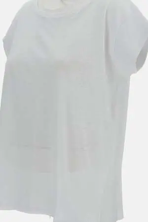 BIFFI Linen Crew-neck T-shirt - Bianco