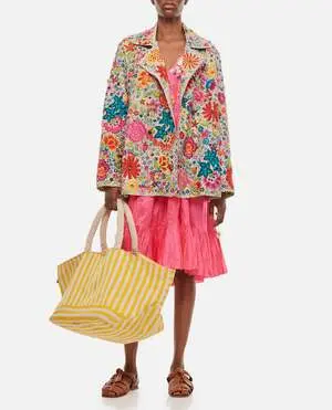 Pero Floral Embroidered Double-breasted Jacket