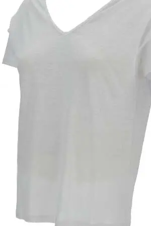 BIFFI Linen V-neck T-shirt