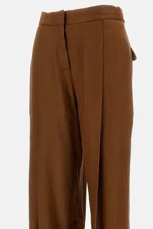 Elisabetta Franchi Linen-blend Trousers