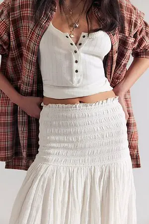 Free People Convertible Maxi Skirt - Ivory
