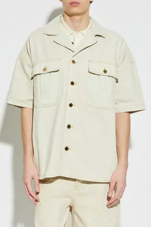Balmain Oversized Denim Shirt - Cream