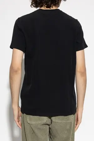 American Vintage T-shirt With Printed Logo - Black