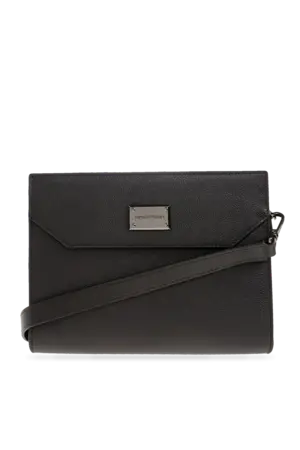 Emporio Armani Leather Shoulder Bag - Black