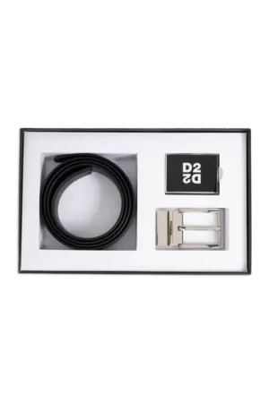 Dsquared2 Belt With Interchangeable Buckles - Black