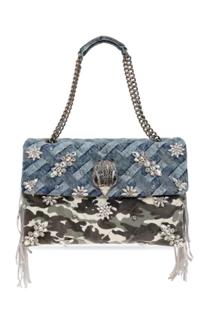Kurt Geiger Kensington Crystals Xxl Shoulder Bag - Blue