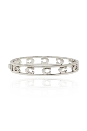 COACH Logo Bangle Bracelet - Silver