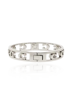 COACH Logo Bangle Bracelet - Silver