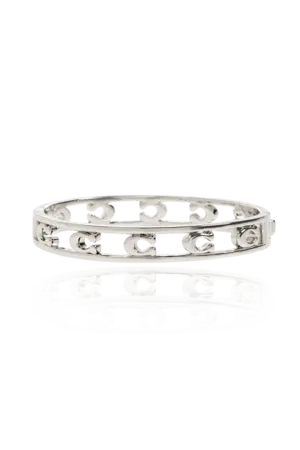 COACH Logo Bangle Bracelet - Silver