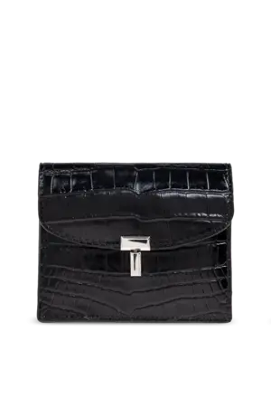 TOTEME Leather Card Holder - Black