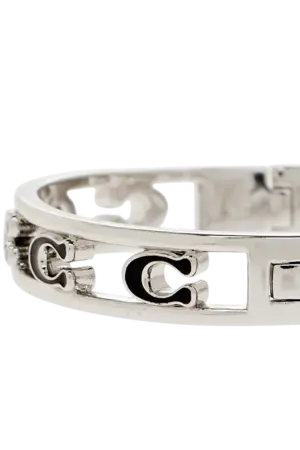 COACH Logo Bangle - Silver