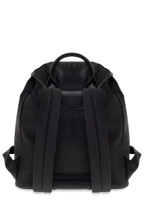 Emporio Armani Backpack With Buckled Pockets - Black