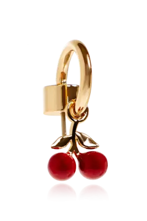 COACH Cherry Motif Hoop Earrings