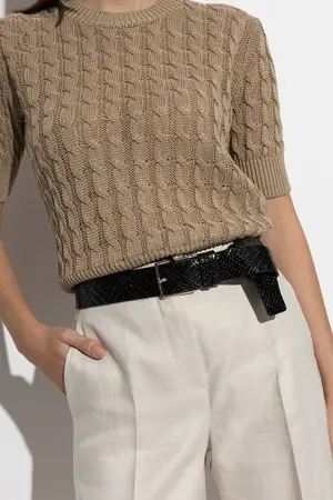 Max Mara Leather Belt - Black