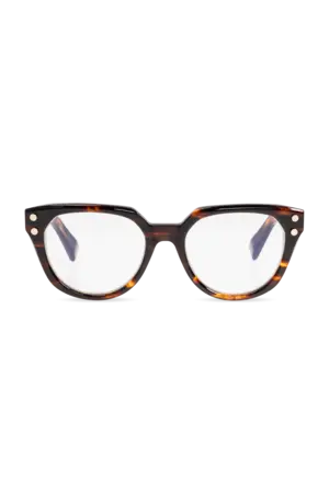 Balmain Rectangle Prescription Glasses - Brown