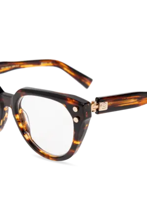 Balmain Rectangle Prescription Glasses - Brown