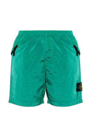 Stone Island Shorts With Logo Patch