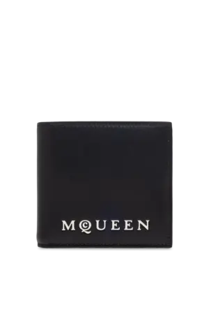 Alexander McQueen Leather Wallet With Printed Logo