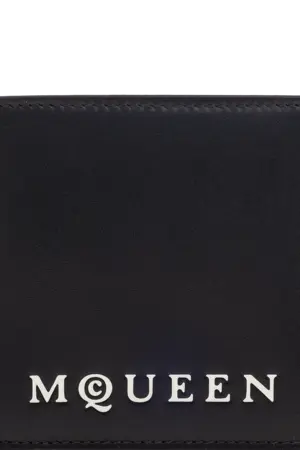 Alexander McQueen Leather Wallet With Printed Logo