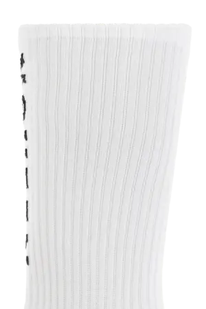 Alexander McQueen Cotton Socks With Logo - White