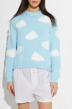 Moschino Embroidered Cloud Motif Sweater