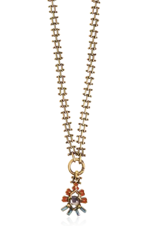Etro Brass Necklace With Pendant - Gold