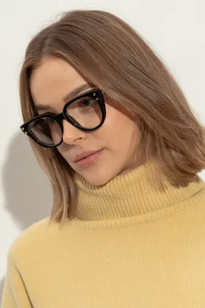 Balmain Full Rim Cat Eye Eyeglasses - Black