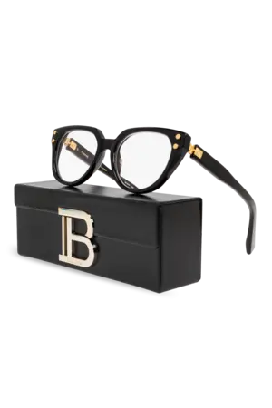 Balmain Full Rim Cat Eye Eyeglasses - Black