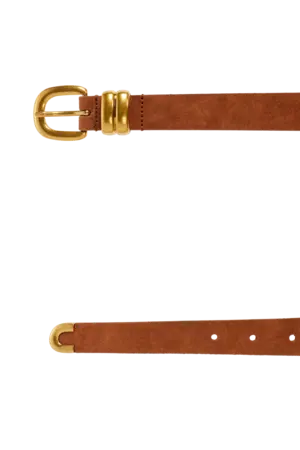 BY MALENE BIRGER Zoilo Suede Belt - Brown