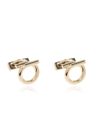 FERRAGAMO Logo-shaped Cufflinks - Gold