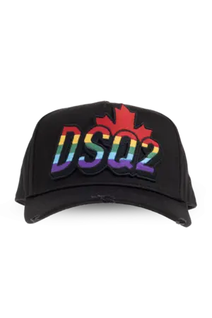 Dsquared2 Embroidered Baseball Cap - Black