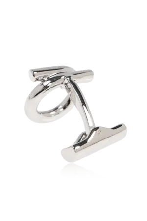 FERRAGAMO Cufflinks In Logo Shape - Silver