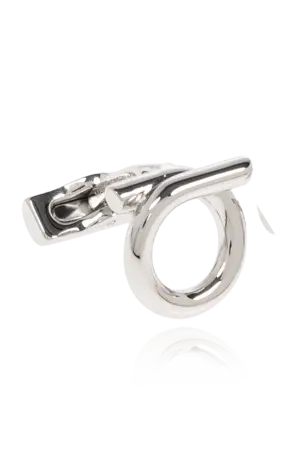 FERRAGAMO Cufflinks In Logo Shape - Silver