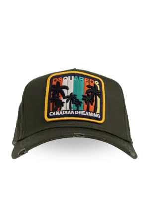 Dsquared2 Dsquared2 Embroidered Cotton Cap Green