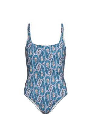 Etro One-piece Swimsuit With Paisley Print - Blue