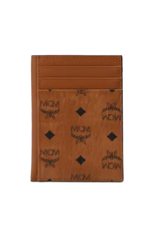 Mcm Card Case With Logo - Brown