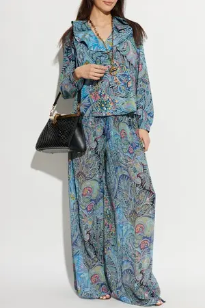 Etro Patterned Wide-leg Trousers - Multicolour