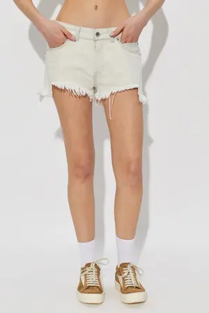 Rick Owens Bias Cutoffs' Denim Shorts - Grey