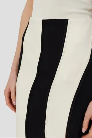 ENTIRE STUDIOS Striped Midi Skirt - Black