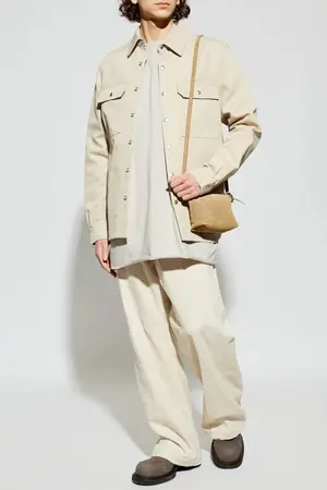 Rick Owens Denim Overshirt Jacket - Cream