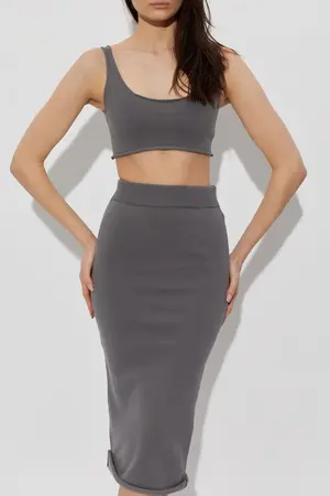 ENTIRE STUDIOS Ribbed Knit Tank Top - Grey