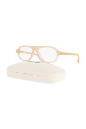 Jacquemus Rectangle Prescription Glasses - Beige