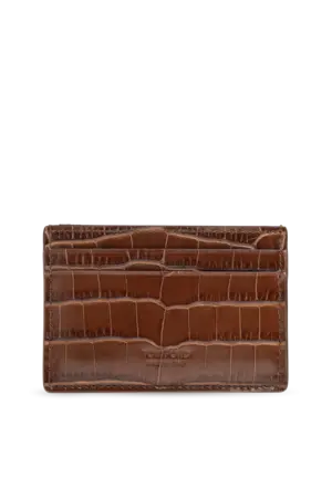 TOM FORD Leather Card Holder - Brown