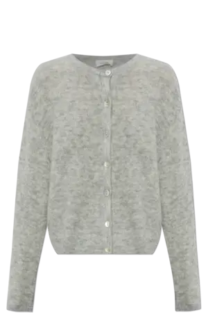 American Vintage Crew Neck Cardigan - Grey