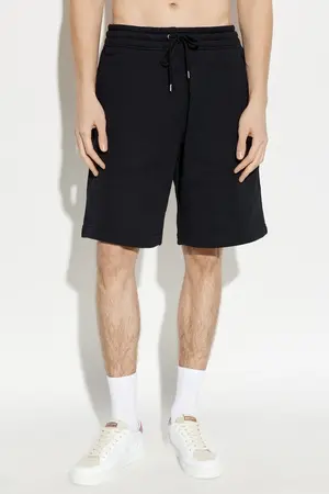Maison Kitsuné Sweat Shorts With Embroidered Logo - Black