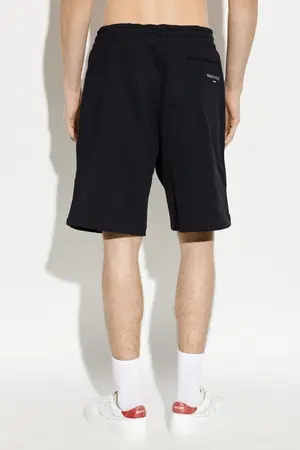 Maison Kitsuné Sweat Shorts With Embroidered Logo - Black
