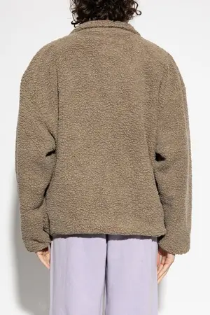 American Vintage Fleece Zip-up Sweatshirt - Beige