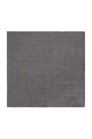 Emporio Armani Wool Pocket Square - Grey