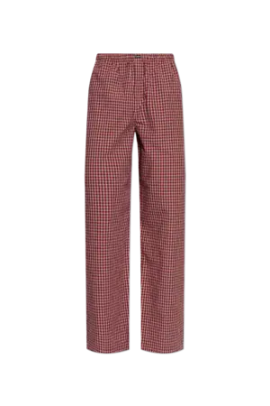 Vetements Checked Wide Leg Trousers - Red