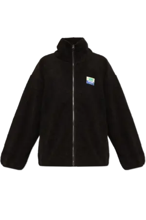American Vintage Fleece Sweatshirt With Stand-up Collar - Brown